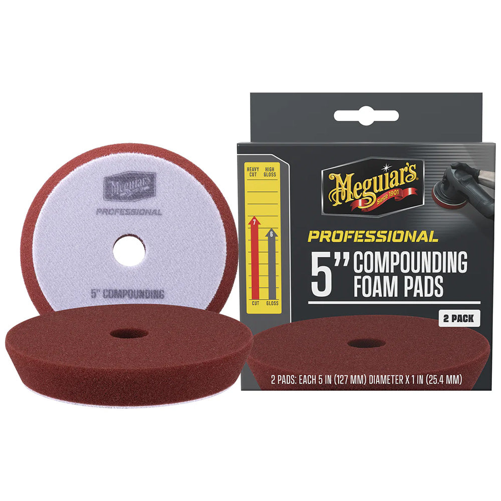 Meguiar's Professional 5" Compounding Foam Pads *2-Pack | MAURIPRO ...