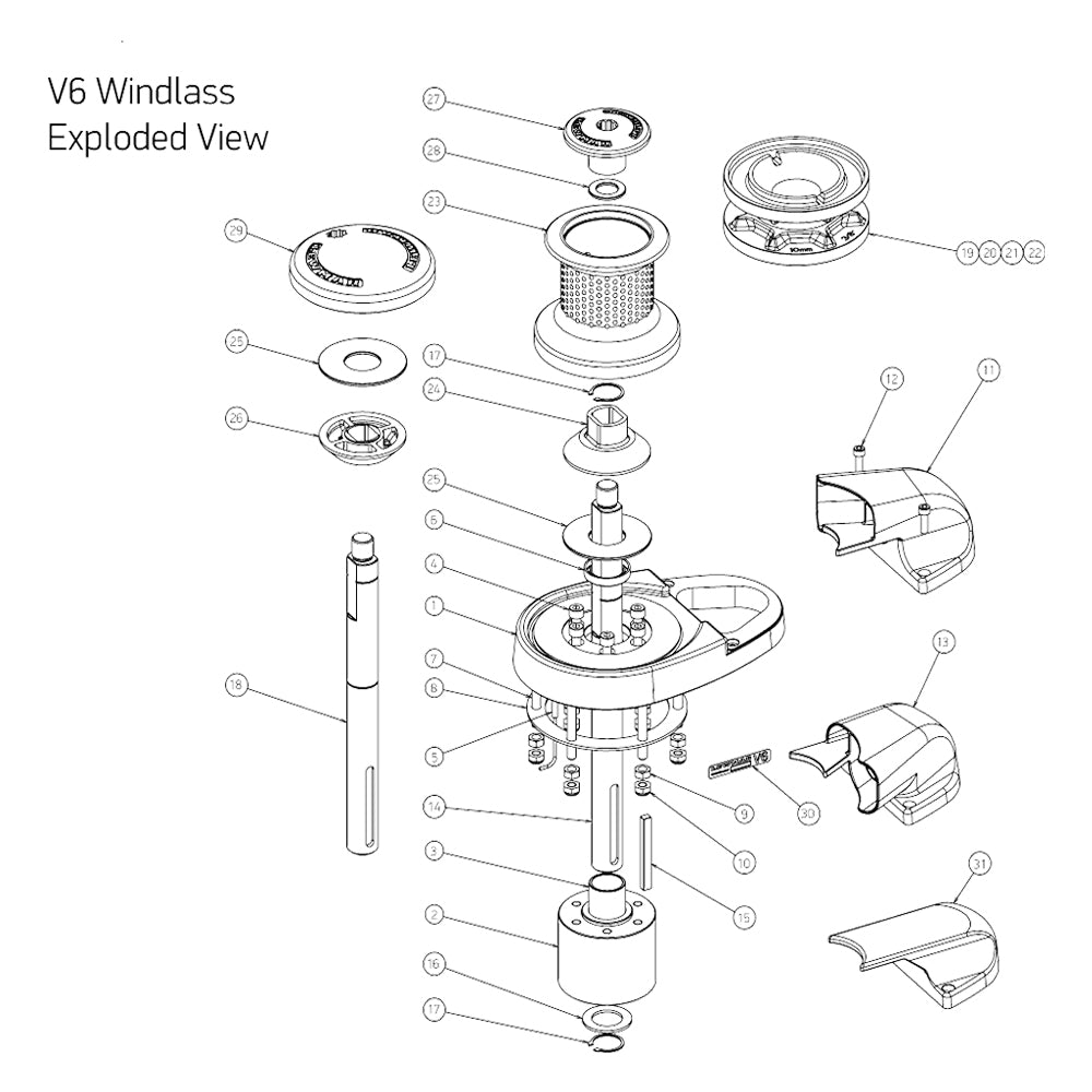 Lewmar V6 Base Kit – MAURIPRO Sailing