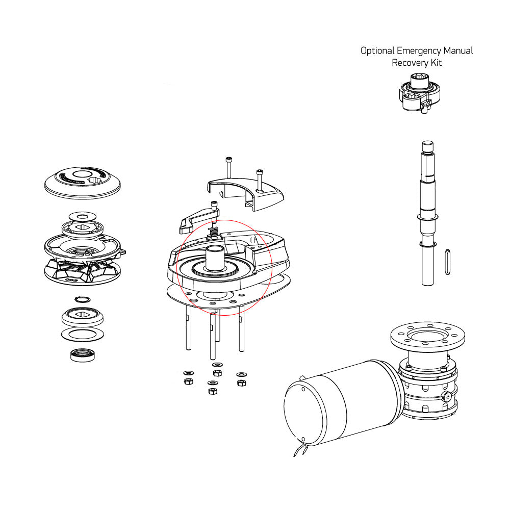 Lewmar CPX 1,2,3 Base Kit Gen 2 - Part # 66000791 – MAURIPRO