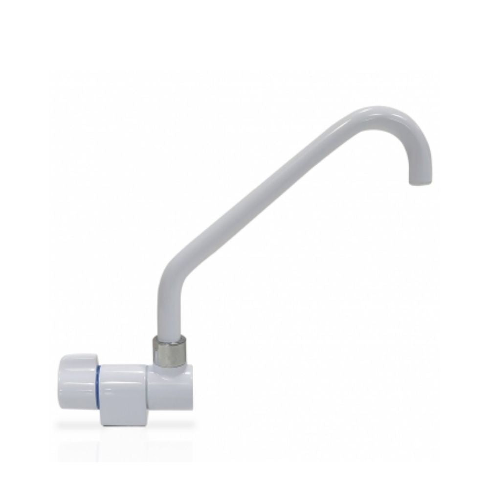 Scandvik 10621 Double Bend Swivel Tap White Powder Coated Cold Water ...