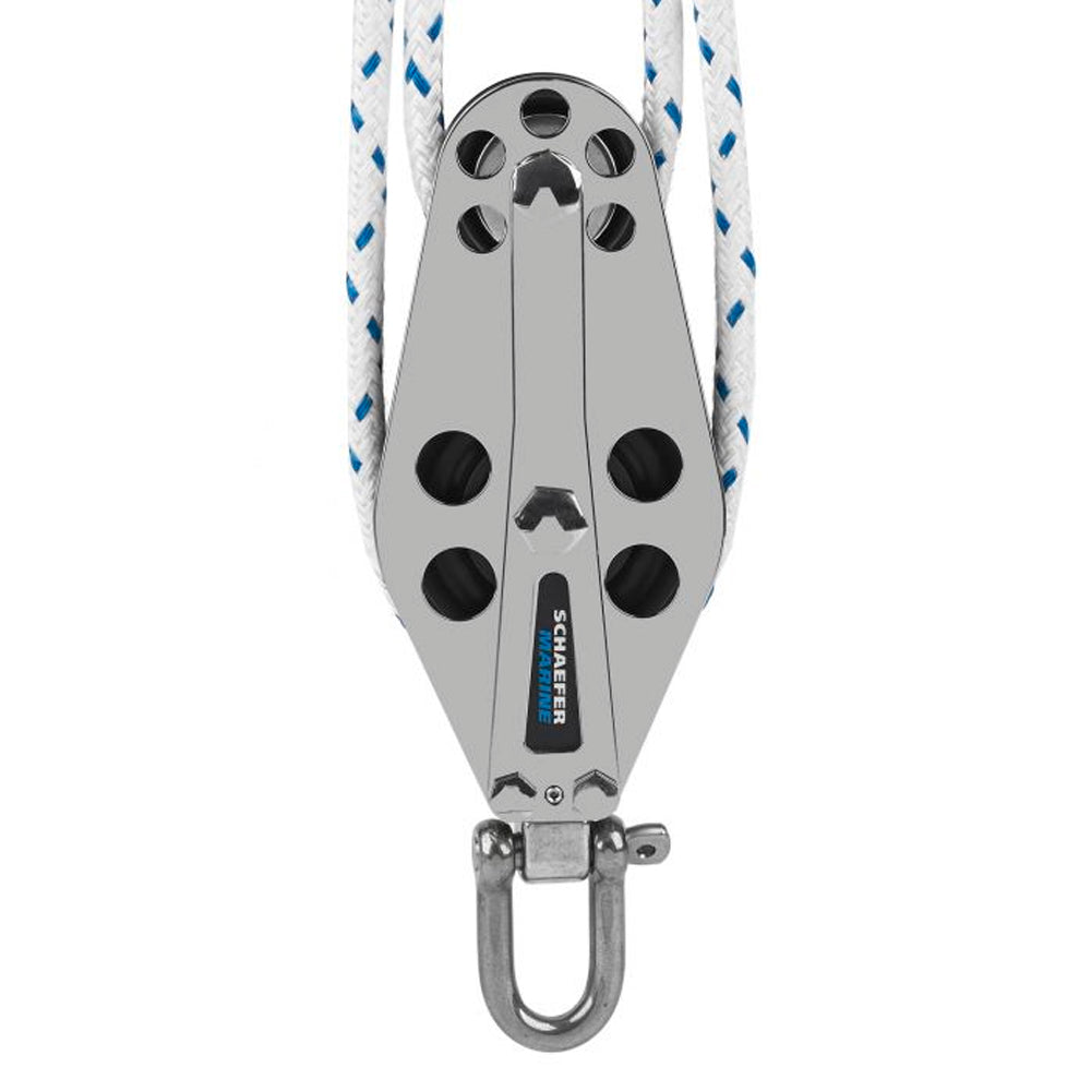 Schaefer SS Fiddle Block 3-Way Universal Head/ Aluminum Sheave/ Nomex ...