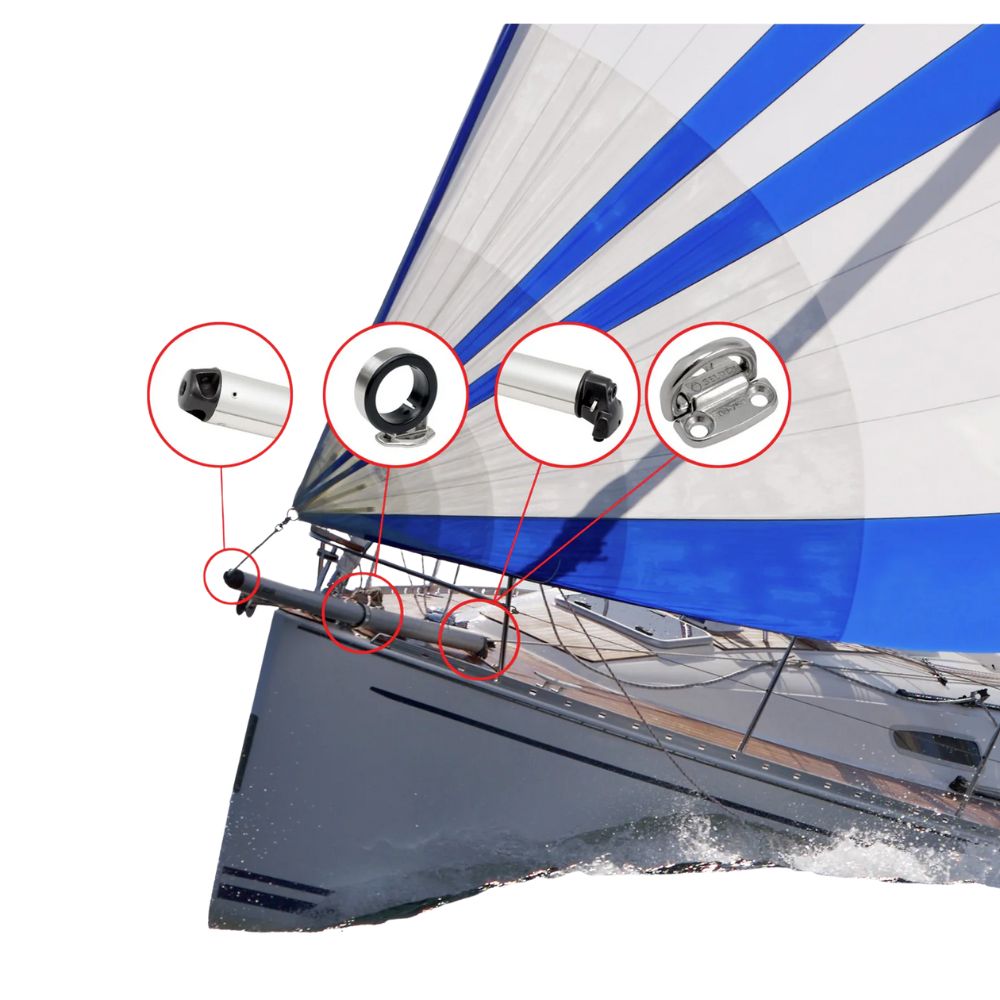 Selden Gennaker Bowsprit Kit - 99mm Aluminum for Rigging – MAURIPRO Sailing