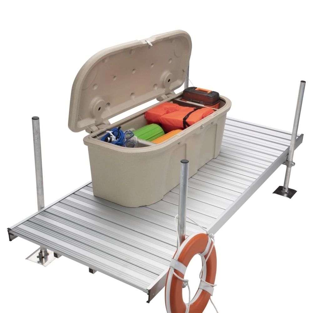 Taylor Made Stow 'N Go Poly Dock Box - 68 x 28 x 26 in (Sandstone ...